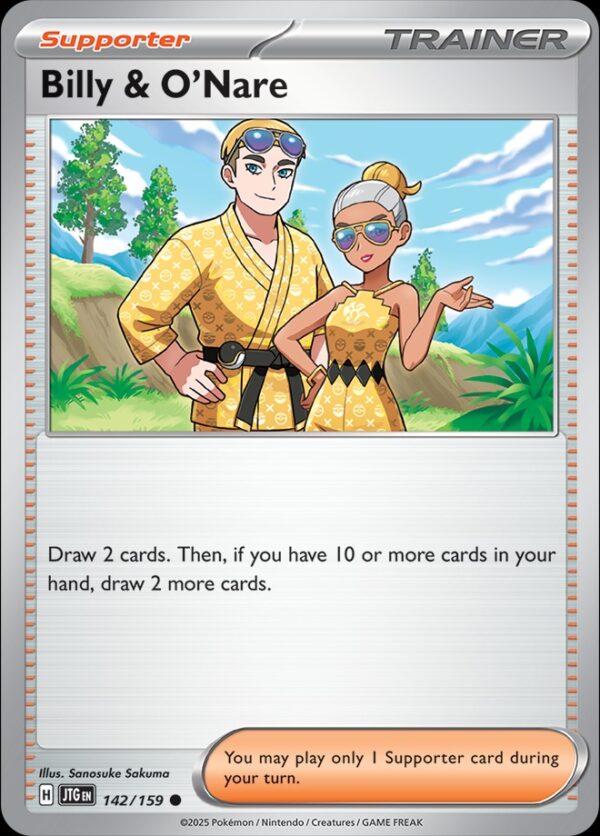 Karta Pokémon: Journey Together - 142 - Billy & O'Nare